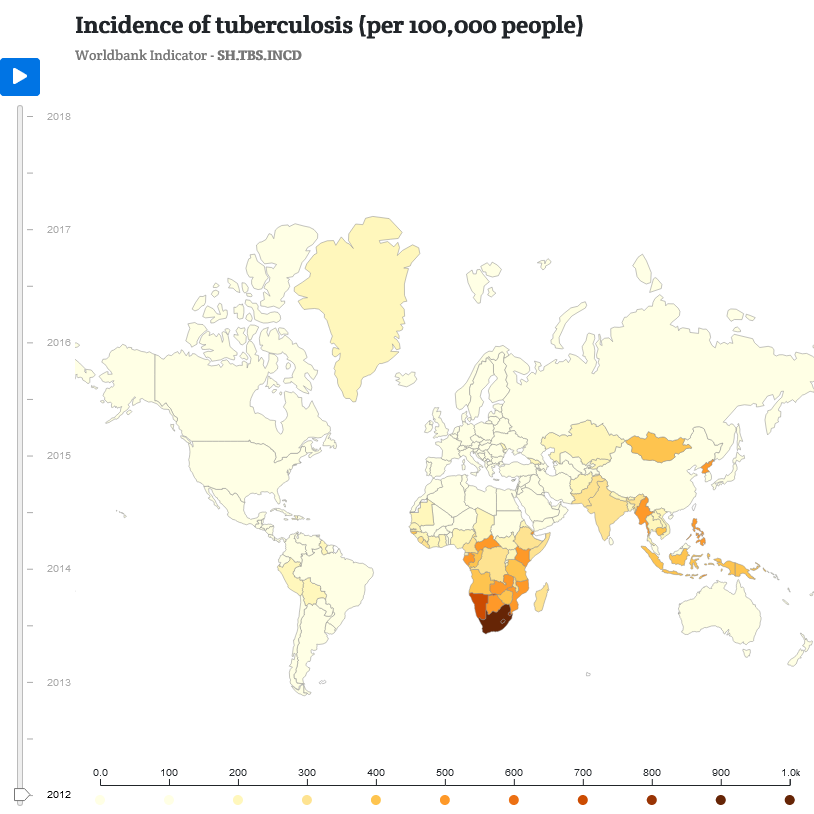 Incidence of tuberculosis (per 100,000 people)