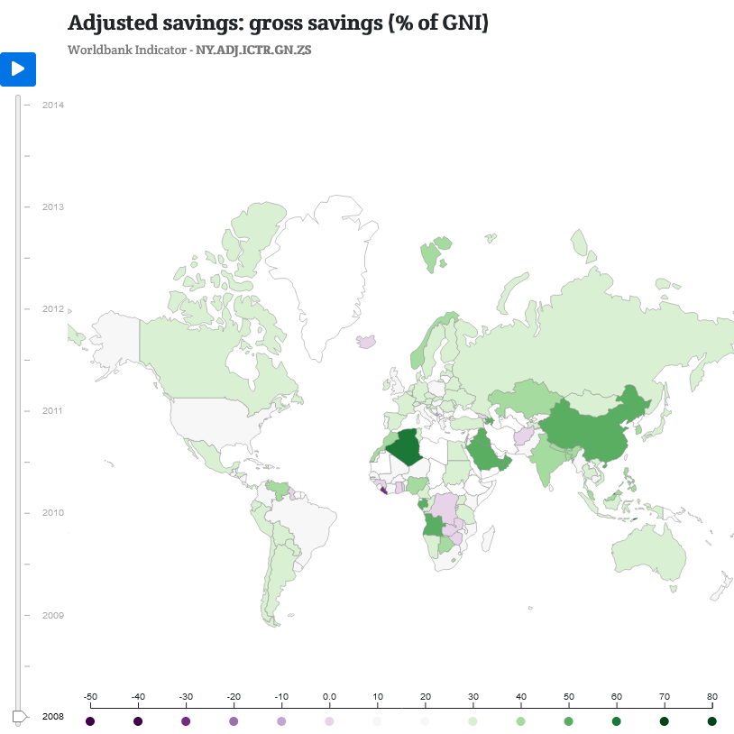Adjusted savings: gross savings (% of GNI)